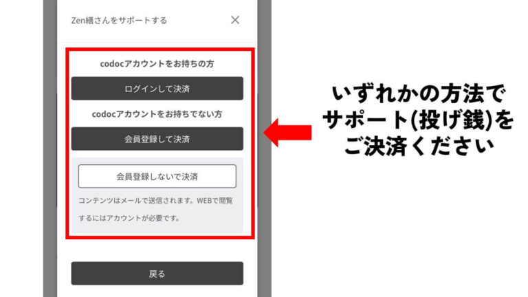 codocで有料コンテンツを購入する方法を詳しく解説 - ZENLOG｜60代以上の膝痛解決ブログ